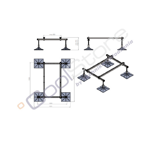 Modular mounting bracket FRAME-FOOT FF4 | CoolStore online store